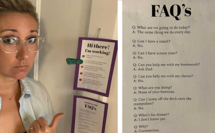 Brilliant Working Mom Created Printable Signs To Keep Kids Away And ...